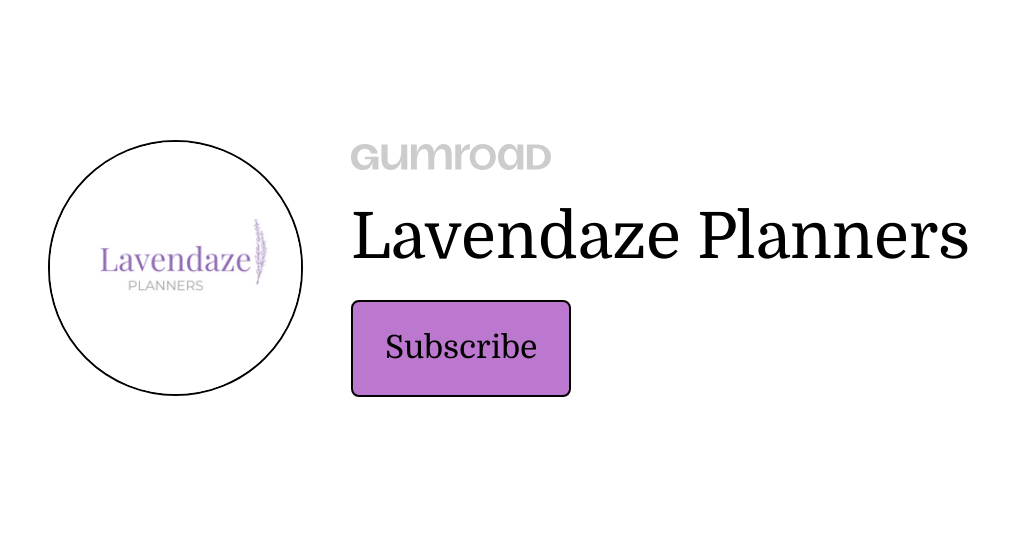 Lavendaze Planners