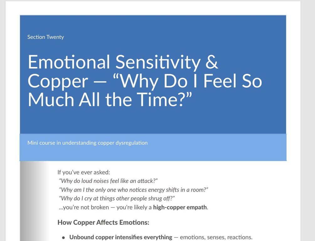 Understanding Copper Dysregulation - Mini Course - Balance your health ...