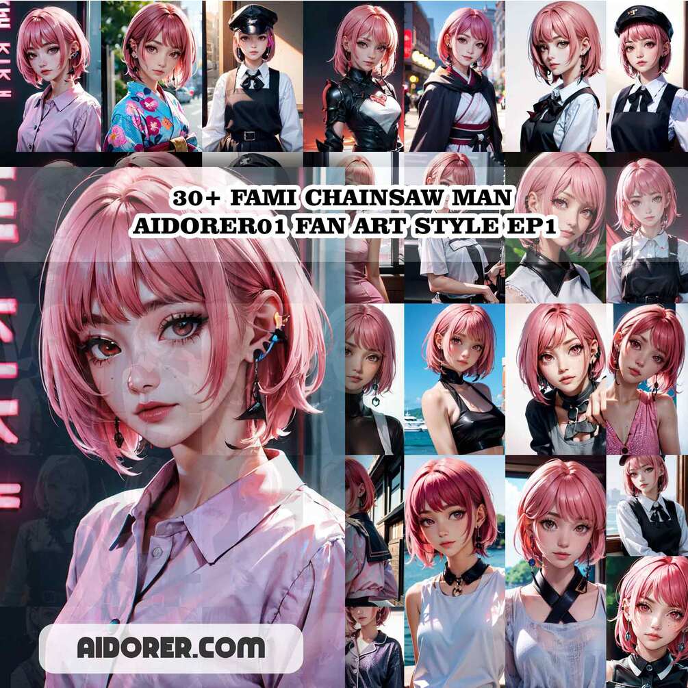 30+ FAMI CHAINSAW MAN AIDORER01 FAN ART STYLE EP1