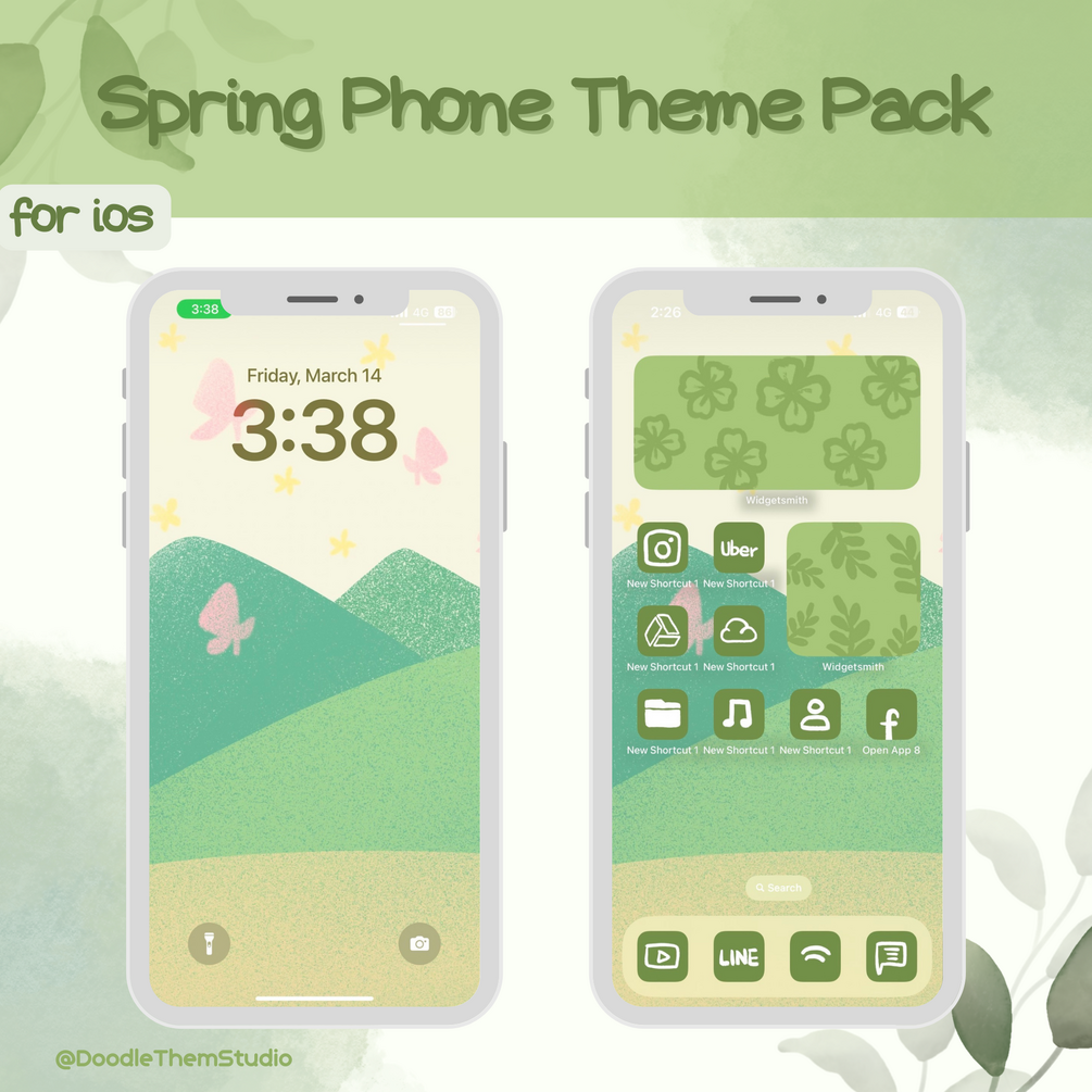 Spring Blossom Phone Theme Pack – Cute Aesthetic Icons & Wallpaper ...