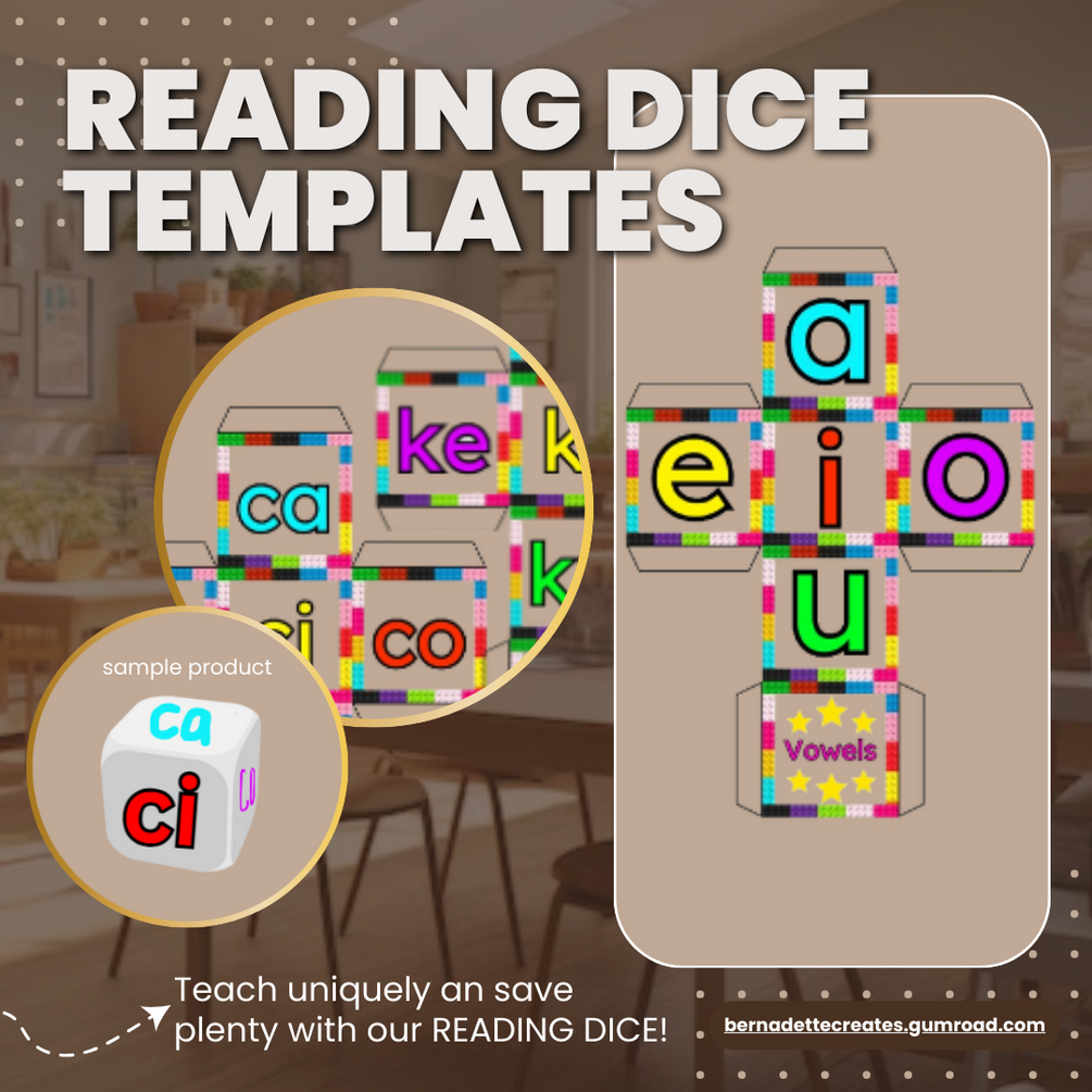 Reading Dice Templates For Kids
