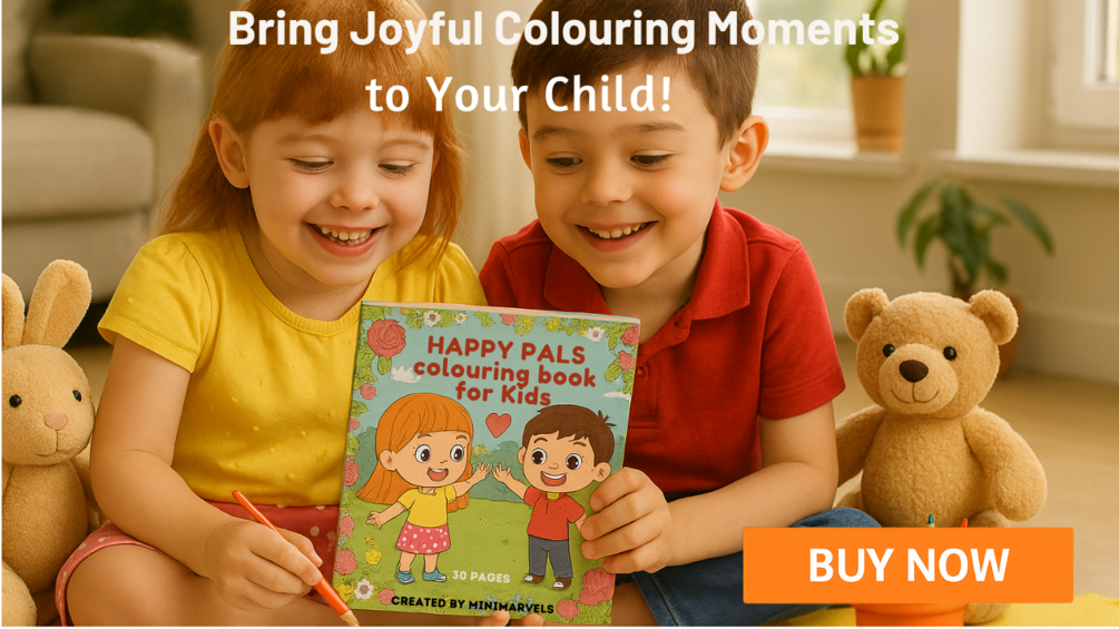Happy Pals Coloring Book for Kids, ages 6-12, 30pages