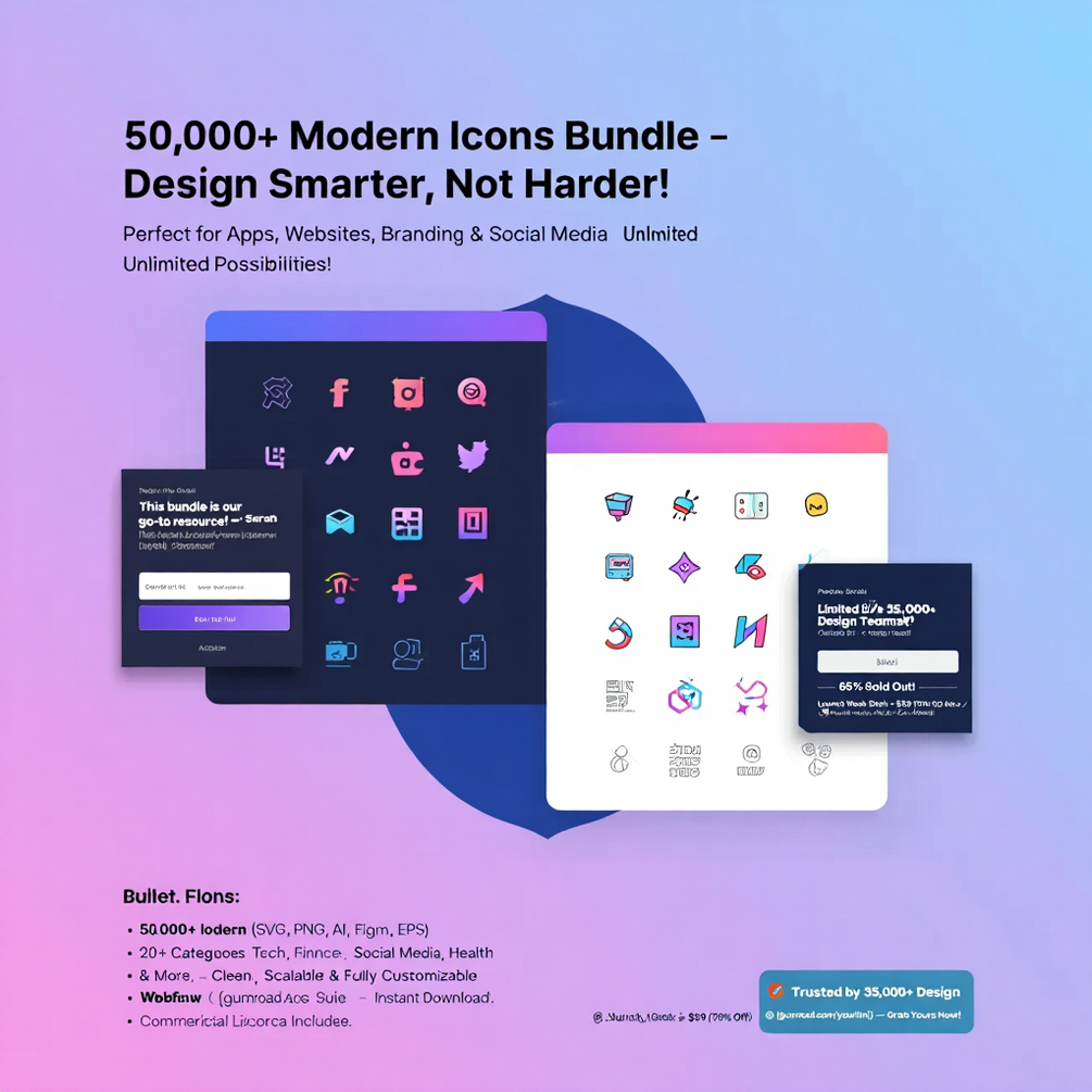 50,000+ FREE Modern Icons Bundle – Ultimate Collection for Designers ...