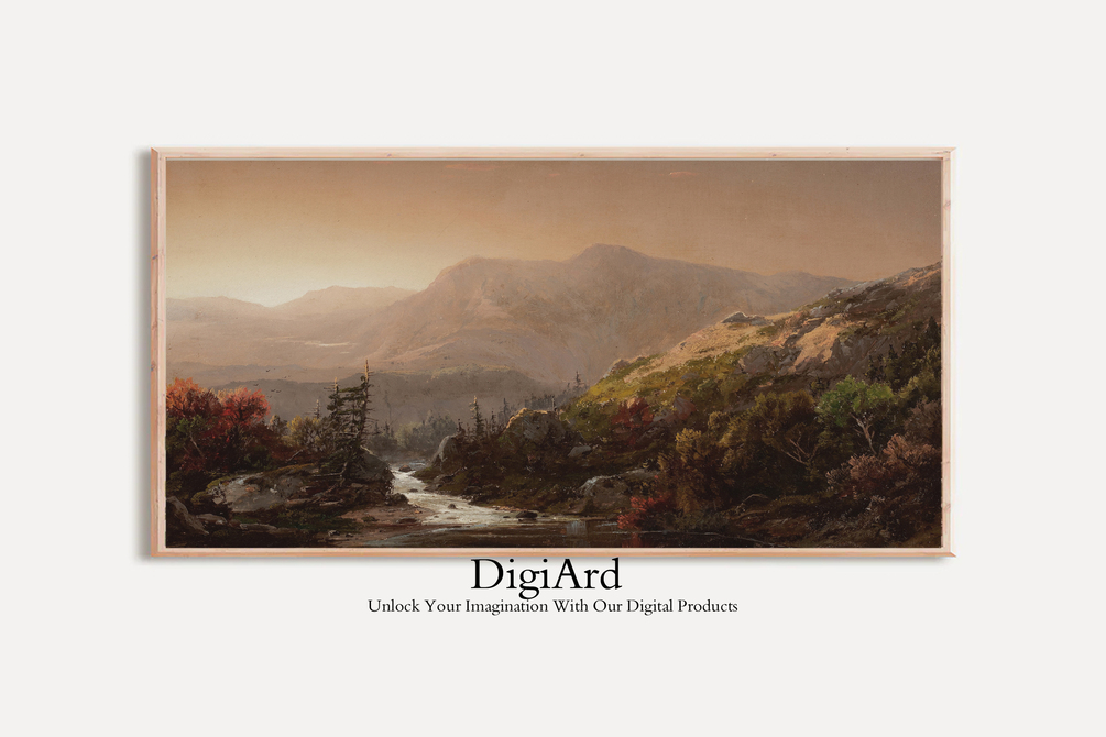Samsung Frame TV Art Vintage Landscape Autumn Painting Majestic ...
