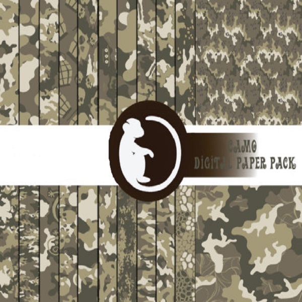 Army Camo Digital Paper Pack