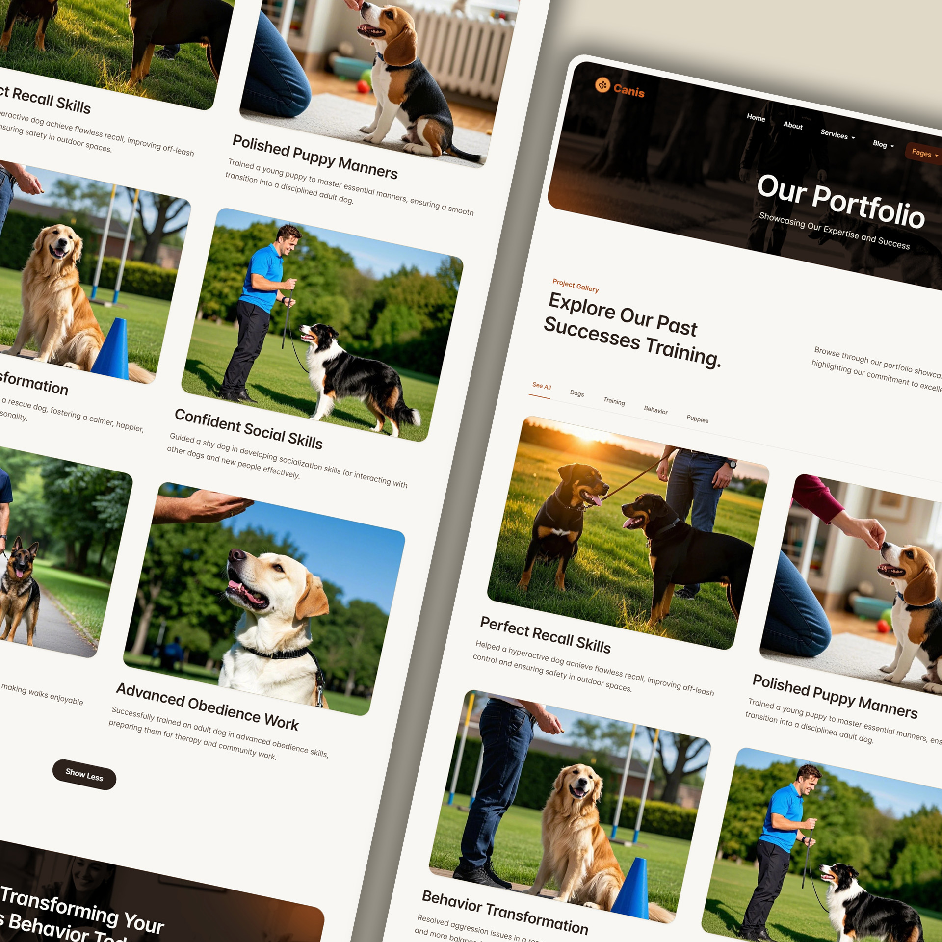 Canis - Elite Dog Training Services HTML Website Template