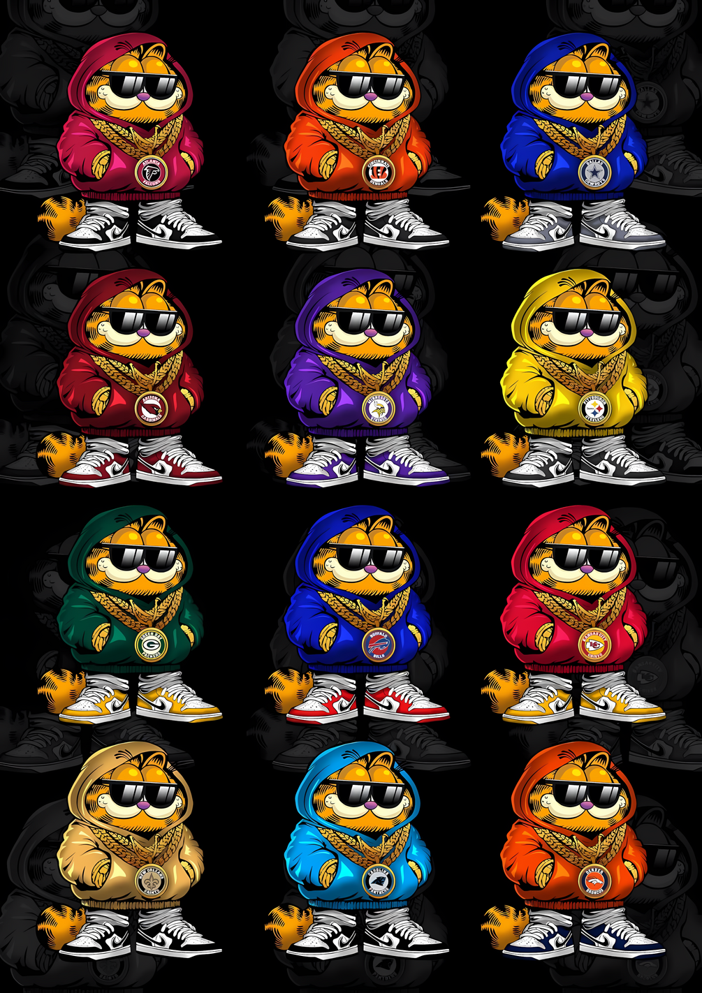 32 NFL GARFIELD DESIGNS PNG
