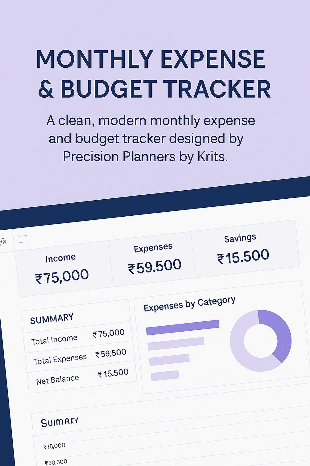 Precision Planners – Monthly Expense & Budget Tracker