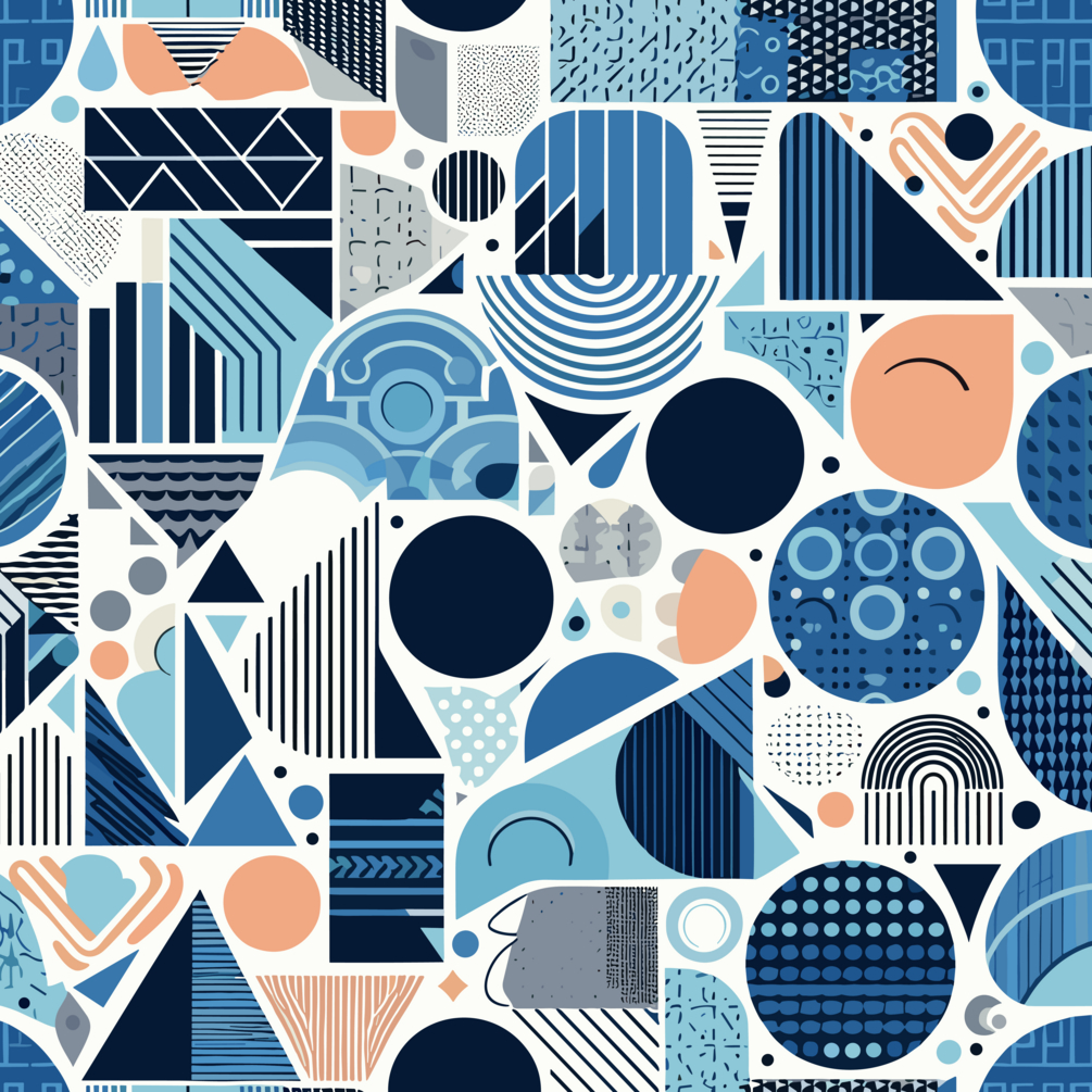 Abstract Blue Pattern Design