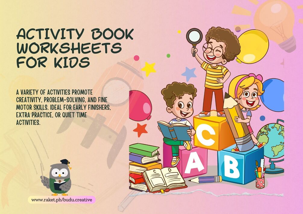 Activity Book worksheets for Kids | Editable & Printable