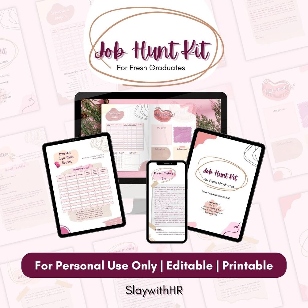 Job Hunt Kit for Fresh Graduates | Resume Templates, Cover Letters ...