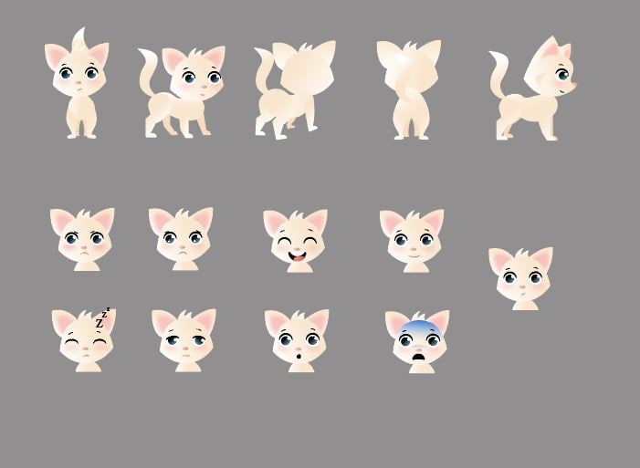 "Charming Cat Vector Collection: Purr-fect Designs for Every Project"