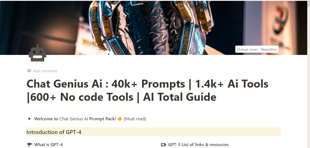 Chat Genius Ai : 40k+ Prompts | 1.4k+ Ai Tools |600+ No code Tools | AI Total Guide