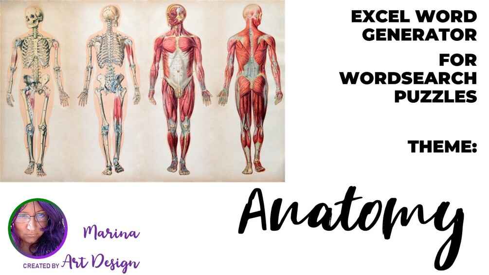 Anatomy - Excel word list generator for Wordsearch puzzle