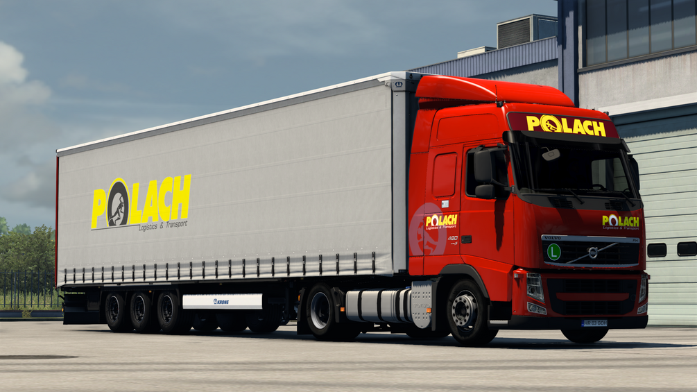 POLACH Logistics skin pack for Volvo fh3 , Daf 105 , Mercedes Benz mp4 , Schmitz mega and Krone ...