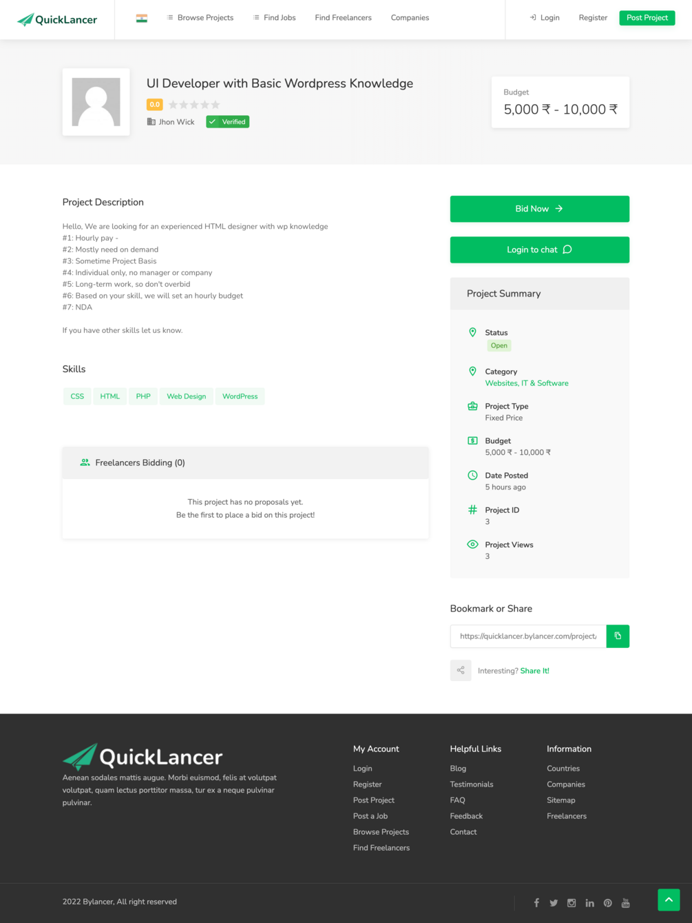 Quicklancer v2.4 - Freelancer Marketplace Php Script