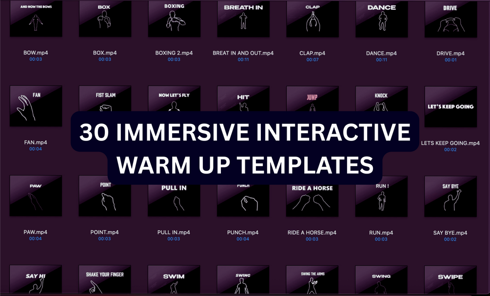 Full 30 Immersive Interactive Warmup Template Bundle