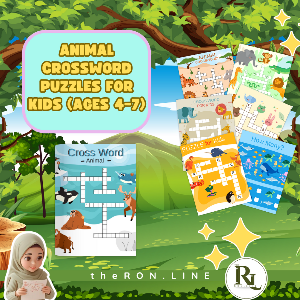 Animal Crossword Puzzles for Kids (Ages 4–7) – 13 Printable Pages ...