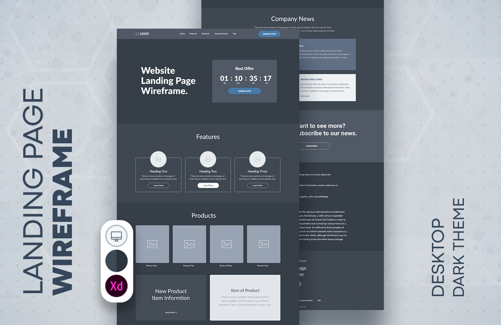 Landing Page Dark Theme #17