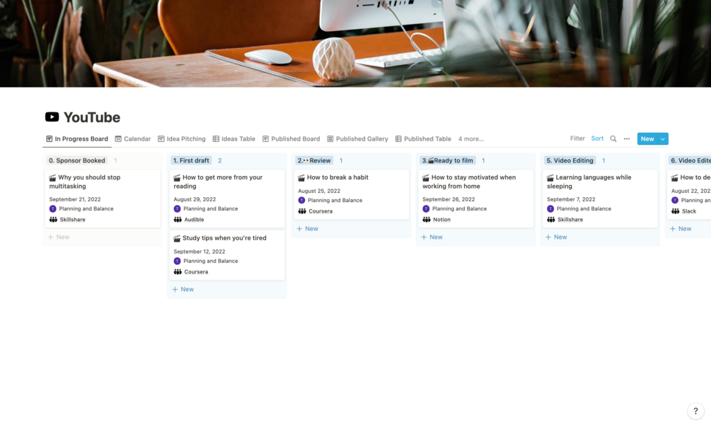 Notion Template for Creators