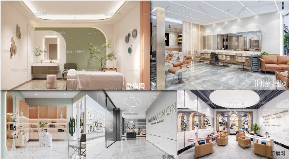 Beaty salon & Spa part 1 - 3d model, 3dsmax