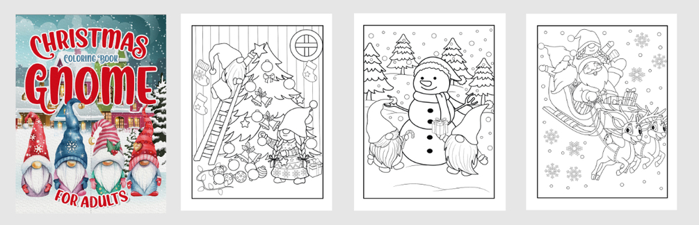 Christmas Gnomes Coloring Pages PDF