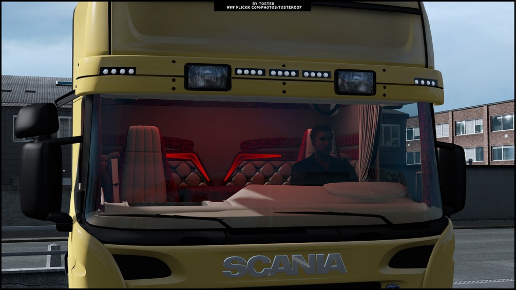 Interior Scania RJL RED HOLLAND ETS 2 #17