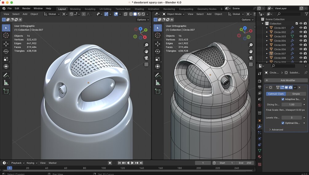 Deodorant Spray Can 3D Model