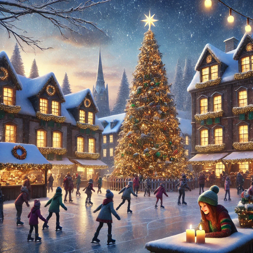 Digital image of Christmas celebrations.