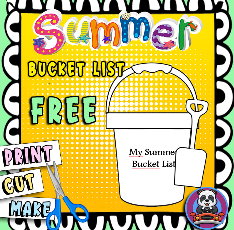 FREE Summer Bucket List Craft | Printable Summer Activity for Kids