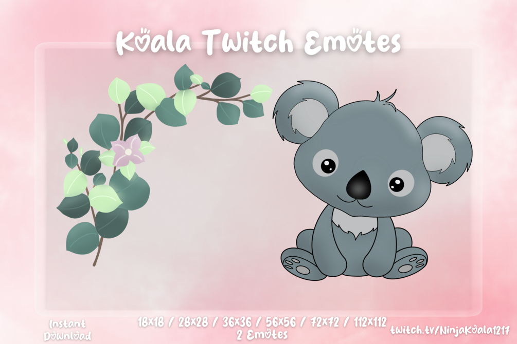 Koala Emotes, Cute Emotes, Twitch Emotes, Discord Emotes, Gamer Emotes ...