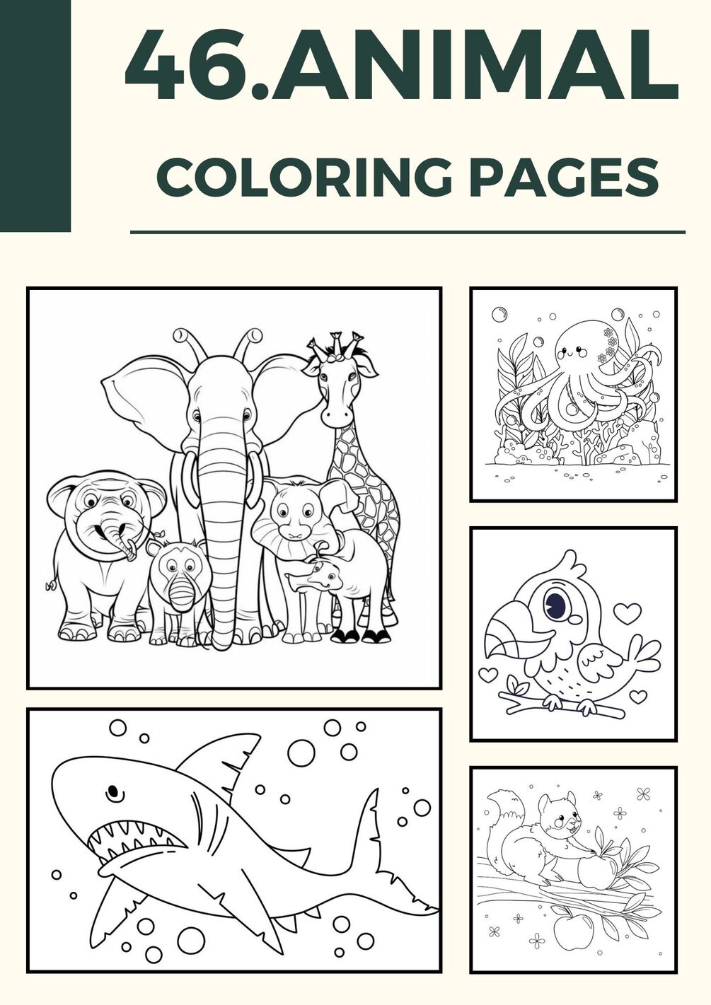 Design animal coloring pages