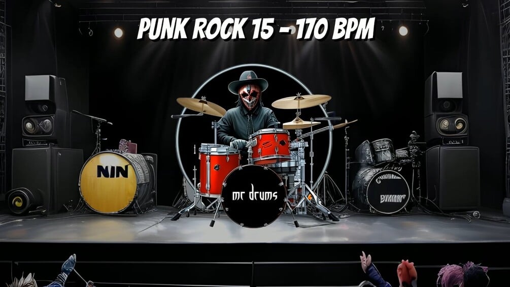 Punk Rock 16 - 170 BPM | Backing Drums
