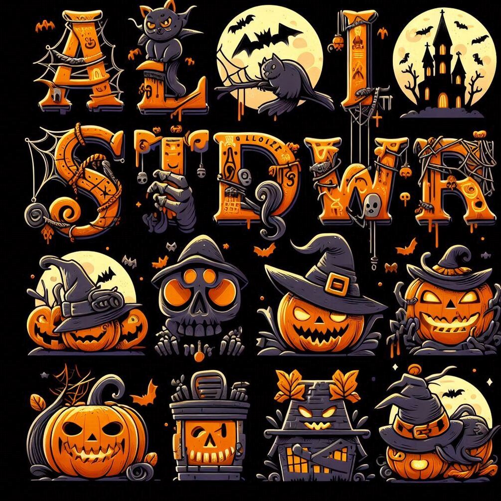 Halloween Fonts Mega Bundle +400