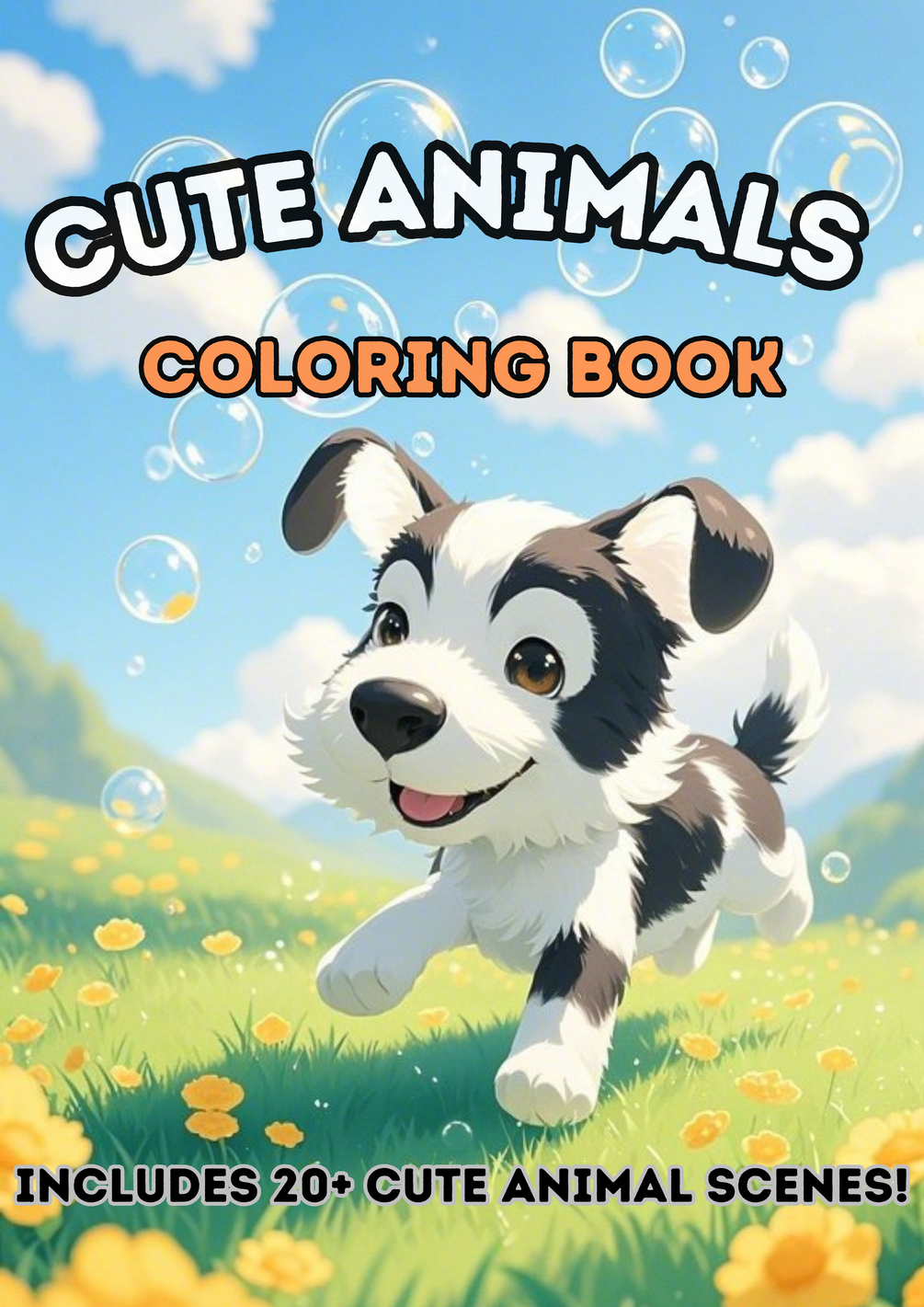 CUTE ANIMALS COLORING BOOK