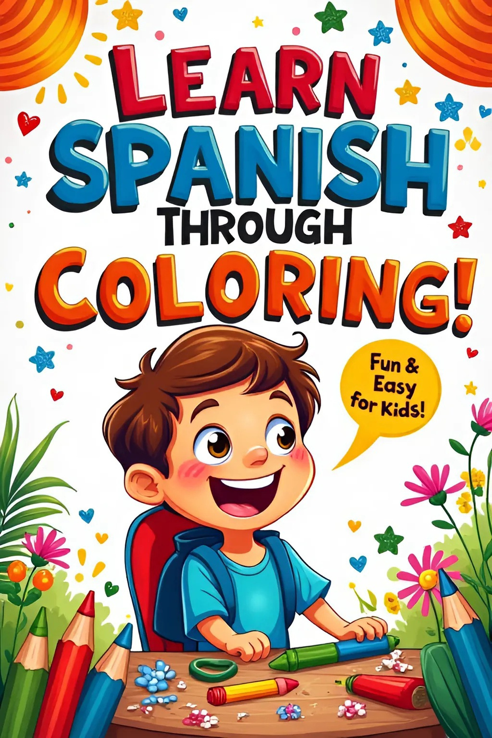 English and Spanish Coloring Book