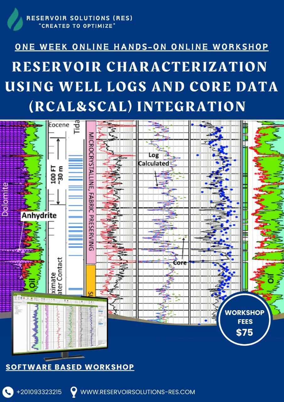 WORKSHOP: RESERVOIR CHARACTERIZATION USING WELL LOGS AND CORE DATA ...