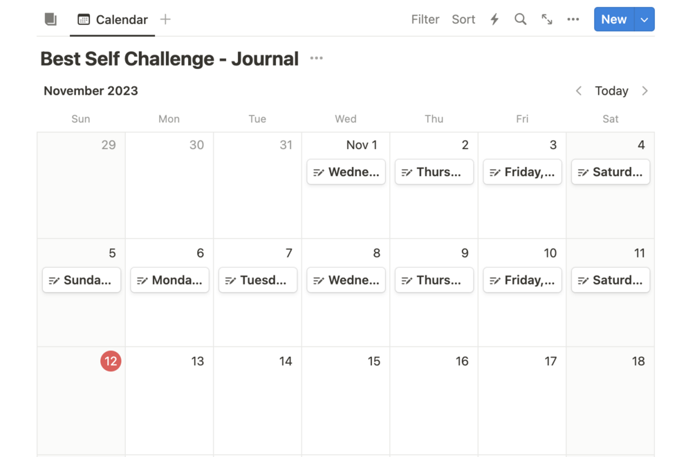 Best Self Challenge Tracker (FREE!)