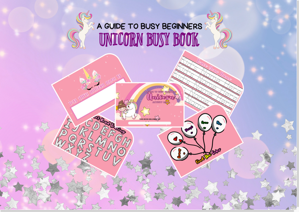 a guide to busy begginers unicorn activity book