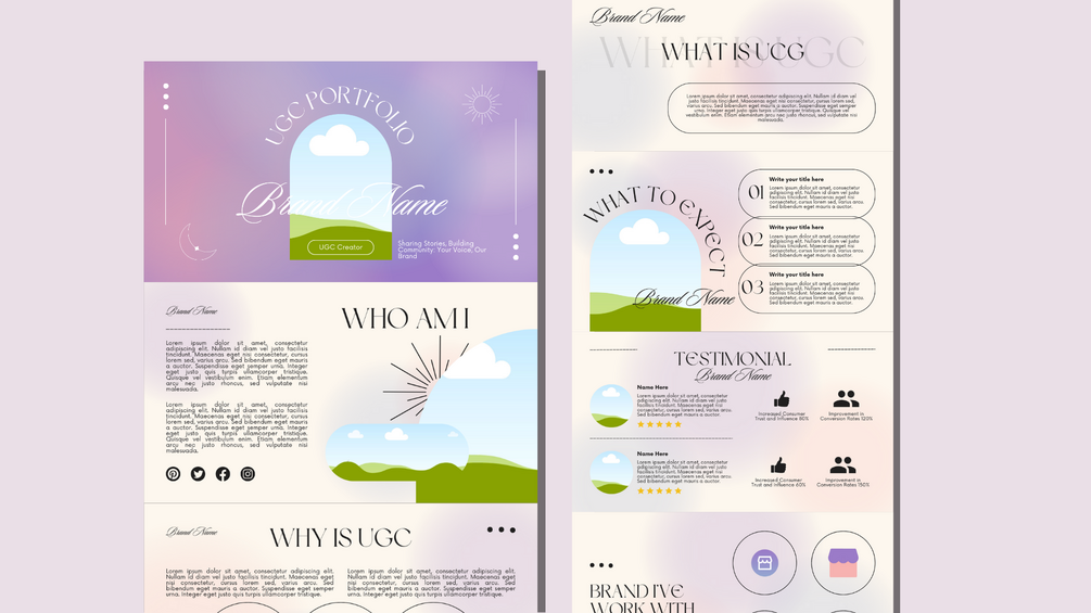 Colorful 15 Pages UGC Portfolio Website Template | Premium Portfolio ...