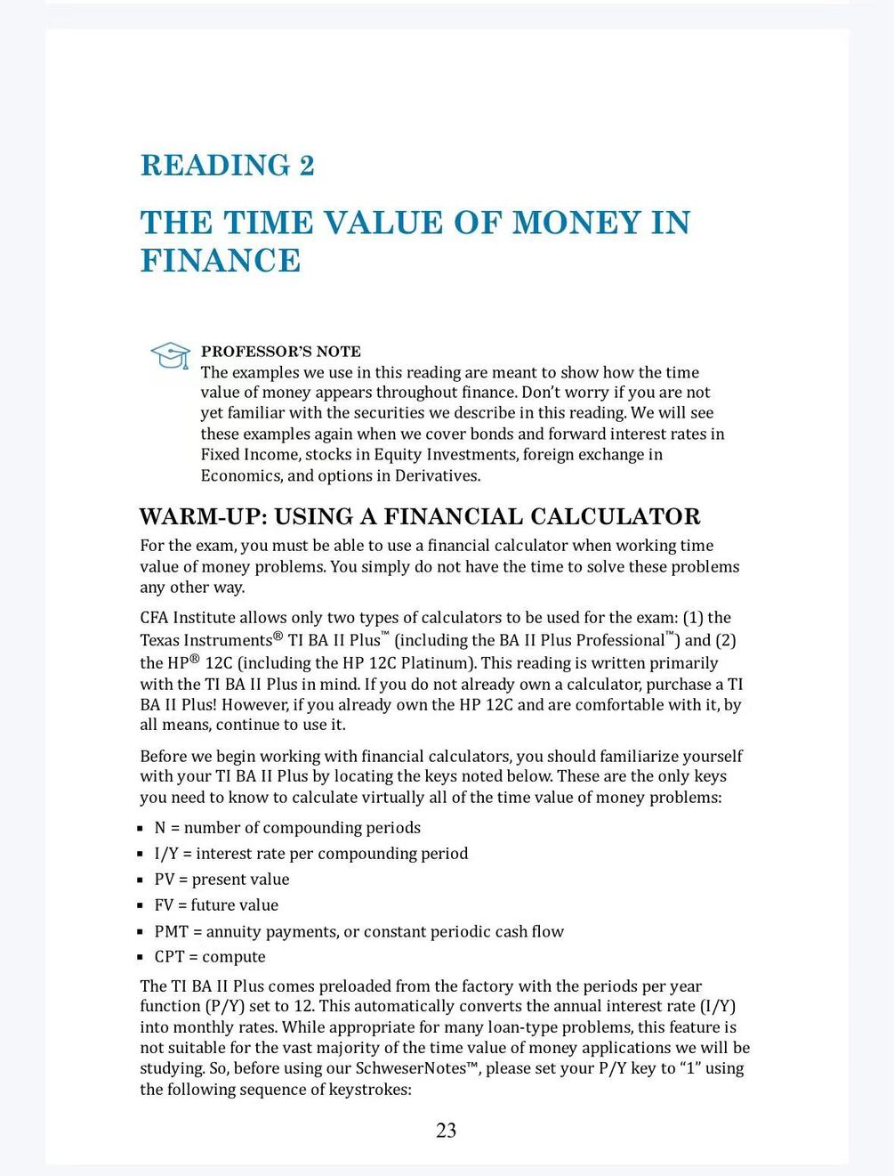 CFA I notes