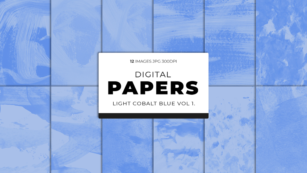 Digital papers Light Cobalt Blue vol. 1