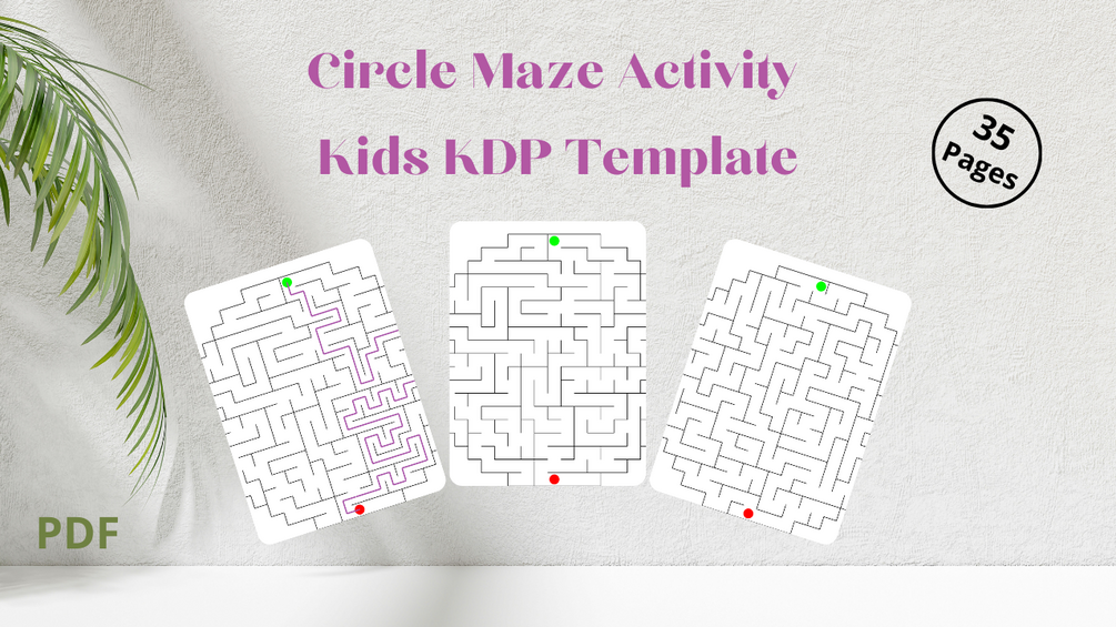 Circle Maze Activity Kids KDP Template