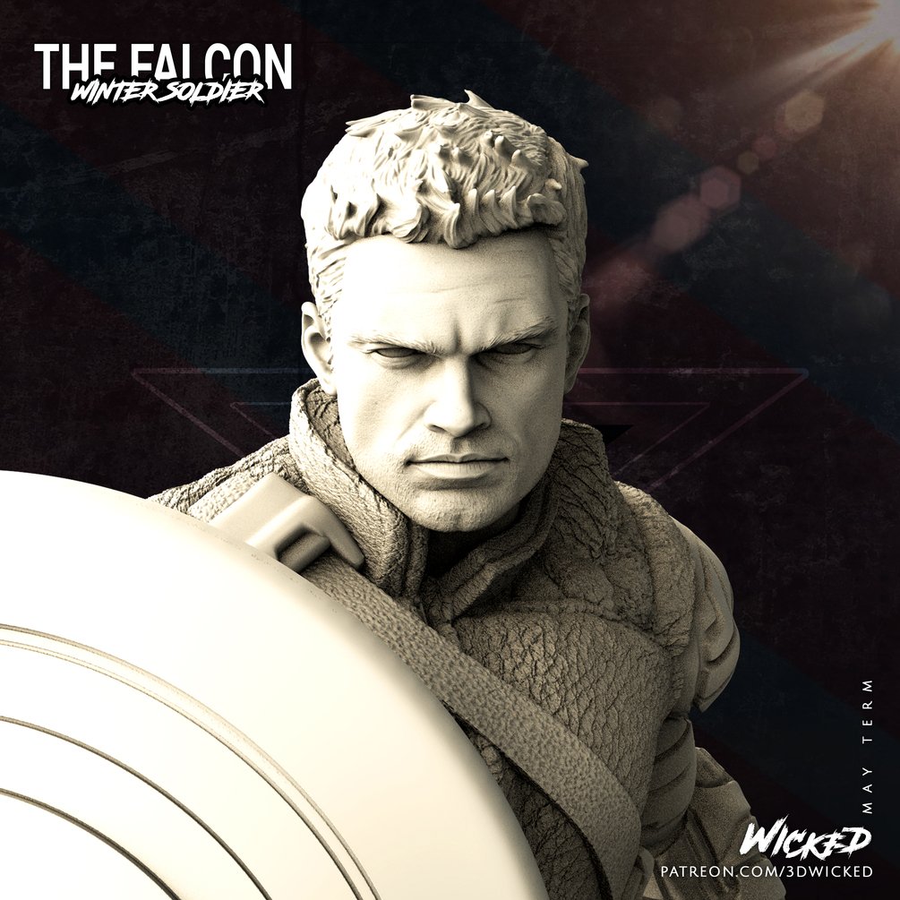 Wicked Marvel Winter Soldier Bust: STLs ready for printing