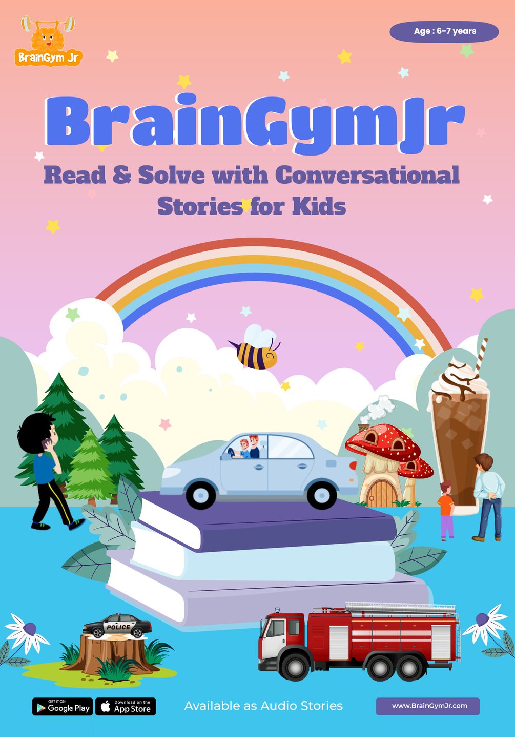 BrainGymJr: Read and solve comprehension based short stories II (Age 6 ...