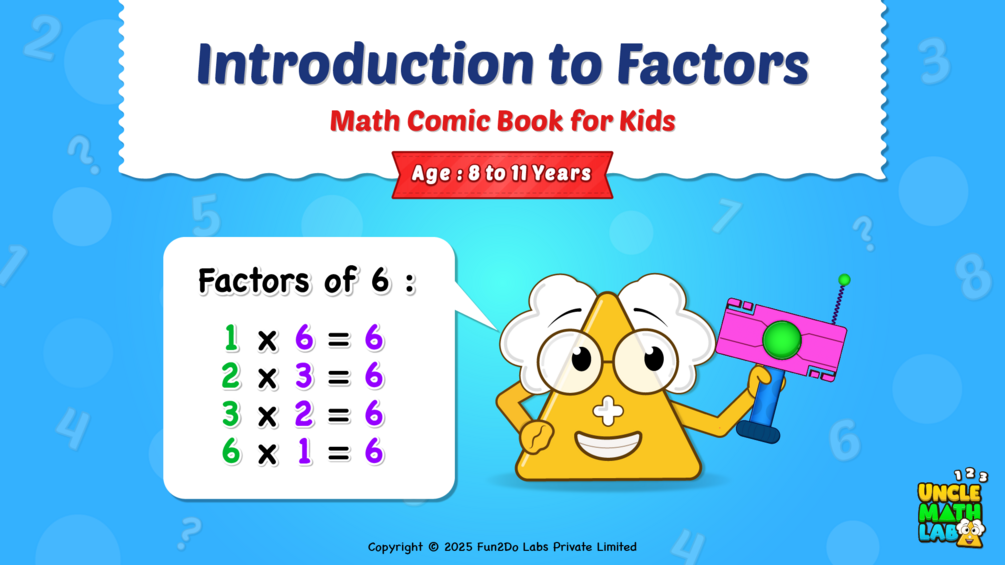 Introduction to Factors : Math Comic Book 73 for Kids Aged 8 to 11