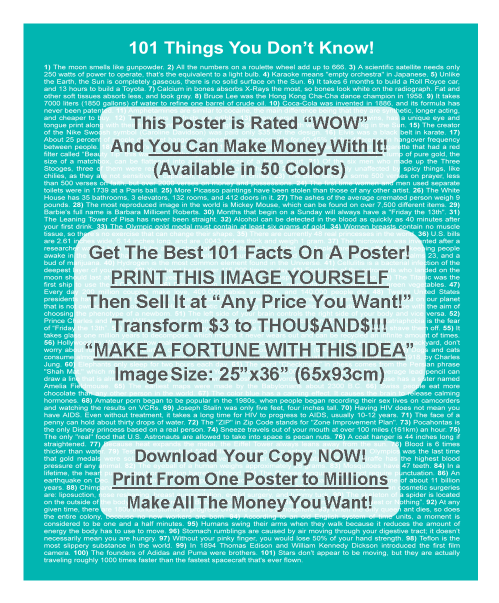 101 Things You Don't Know Poster (Blue Ocean)