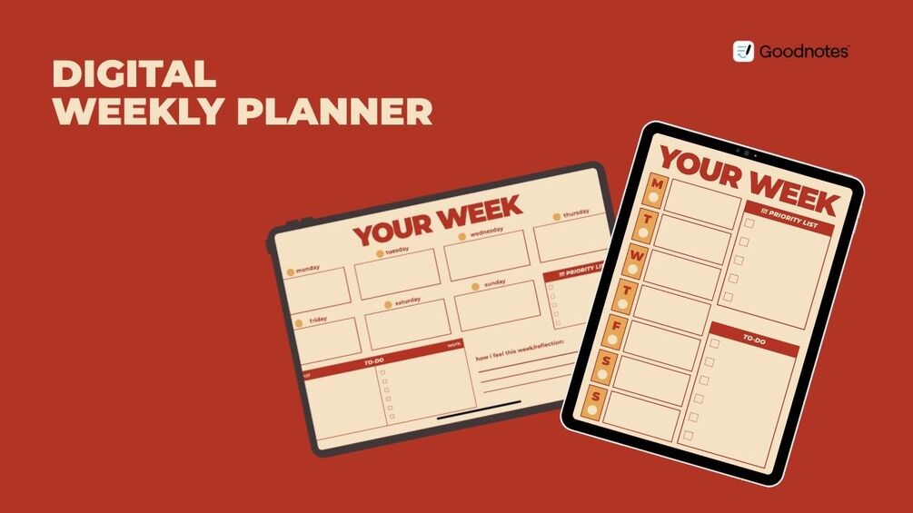 Old School | Vintage Weekly Planner - Printable & Digital (PDF Download)