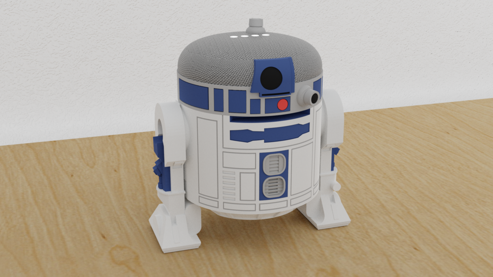 R2-D2 inspired Home/Nest Mini Stand with Dome
