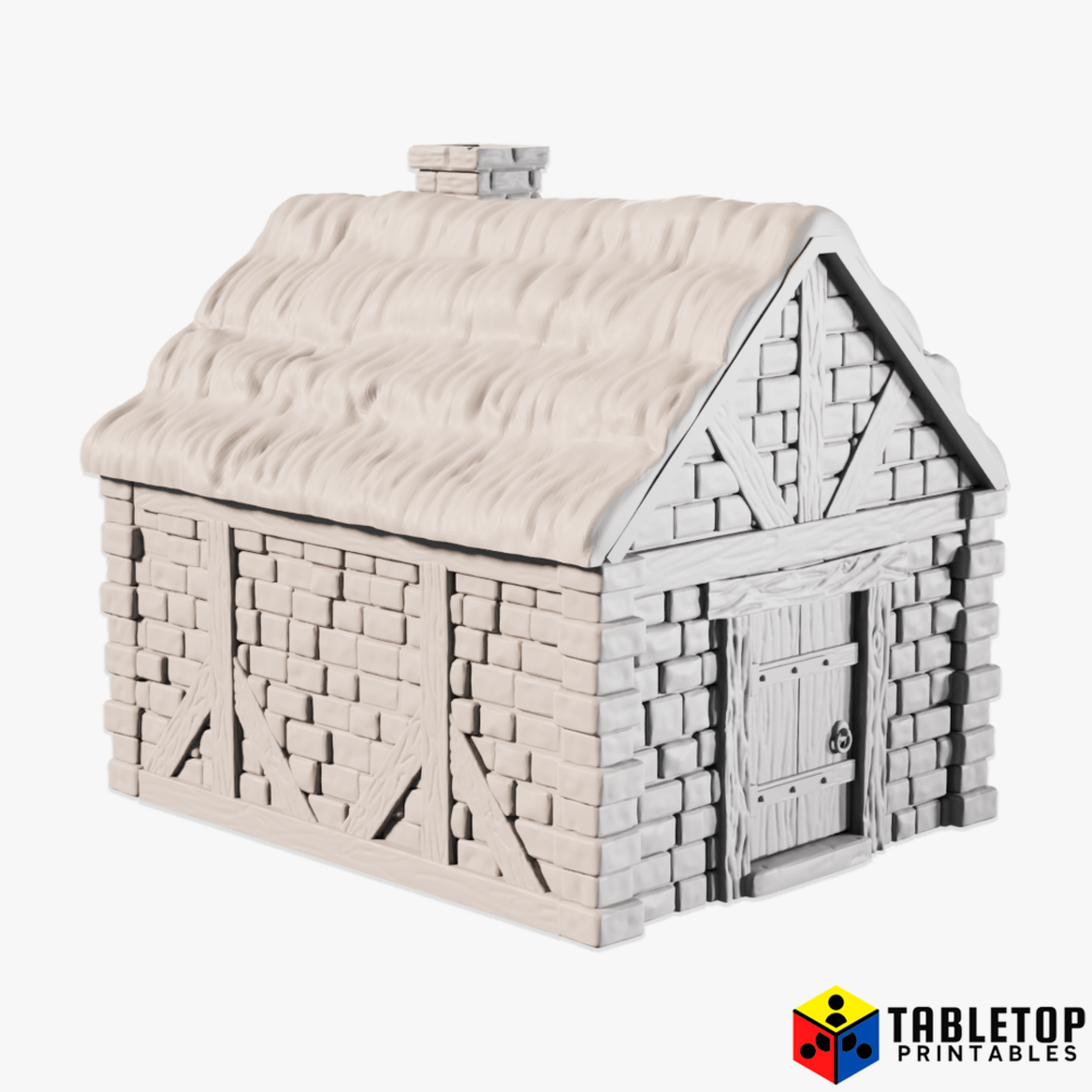 Medieval Cottage House 6 - Digital STL Files